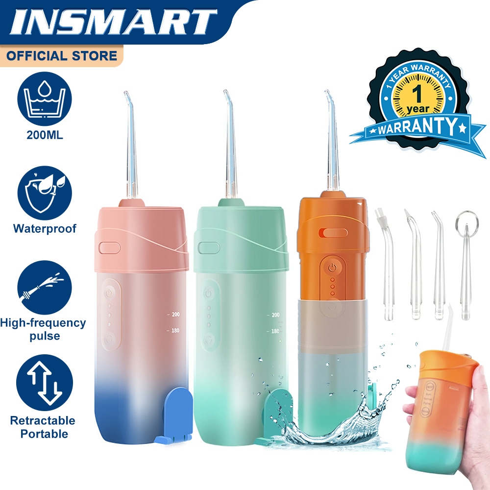 INSMART Electric Water Floss Teeth Cleaner Teeth Portable Cleaner ...