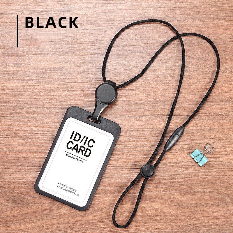 Lanyards Credential Holder Transparent Retractable Badge Reel With ...