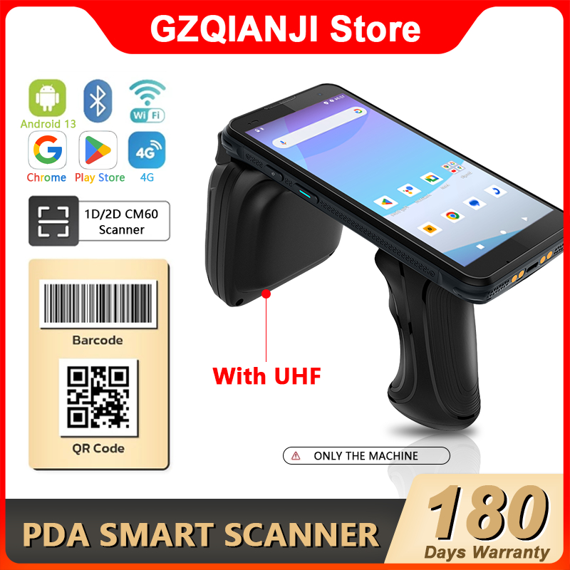 PDA Android 13 Handheld Terminal Barcode Scanner 1D Laser 2D QR Portable Data Collector UHF RFID ...