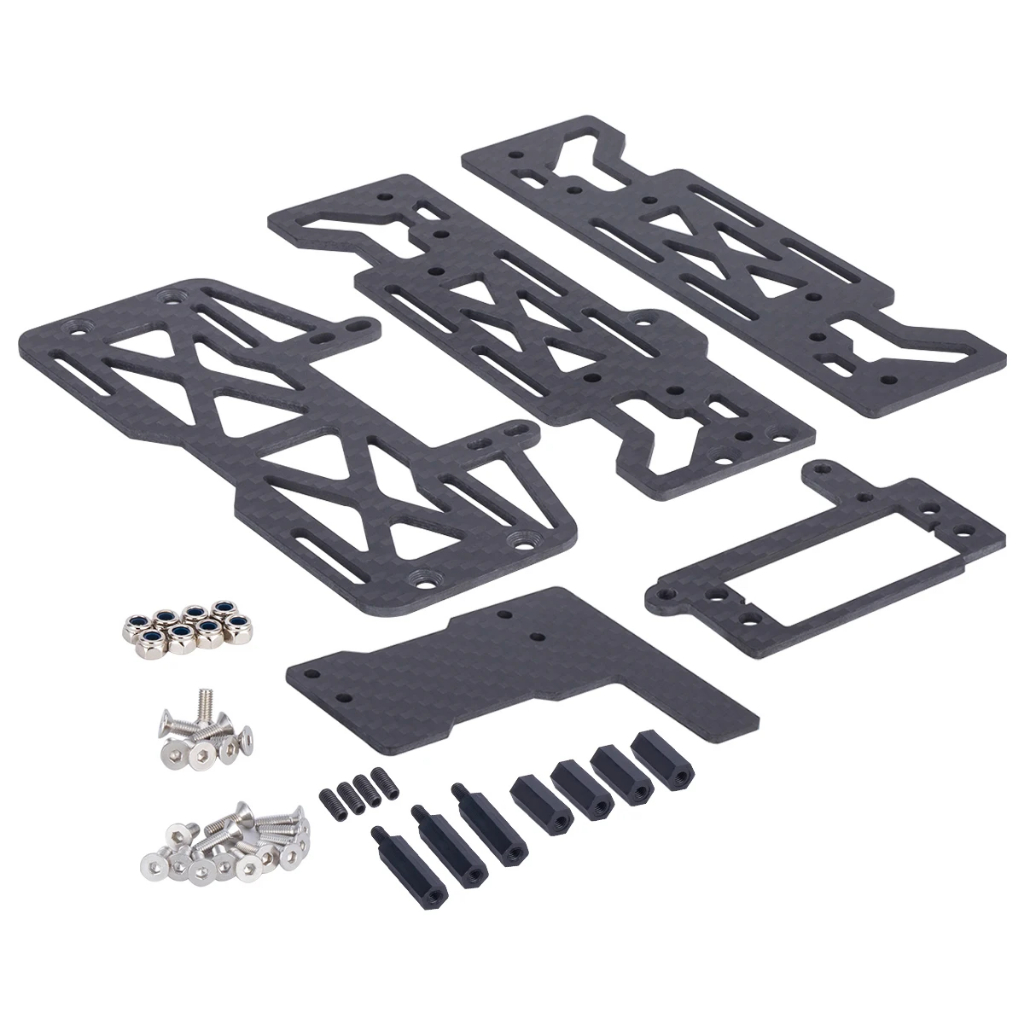 Ultra-Light Carbon Fiber Battery Tray Servo Mount ESC Bracket Kit For 1 ...