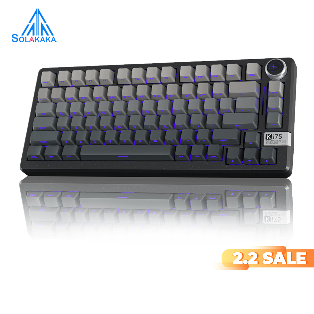 SOLAKAKA X CORBOBO Ki75 Mechanical Keyboard 81 Keys RGB Wired/2.4G/BT ...