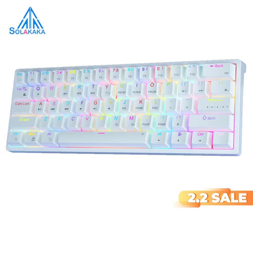 SOLAKAKA SK961 Mechanical Keyboard 61 key Hot Swappable RGB Light ...