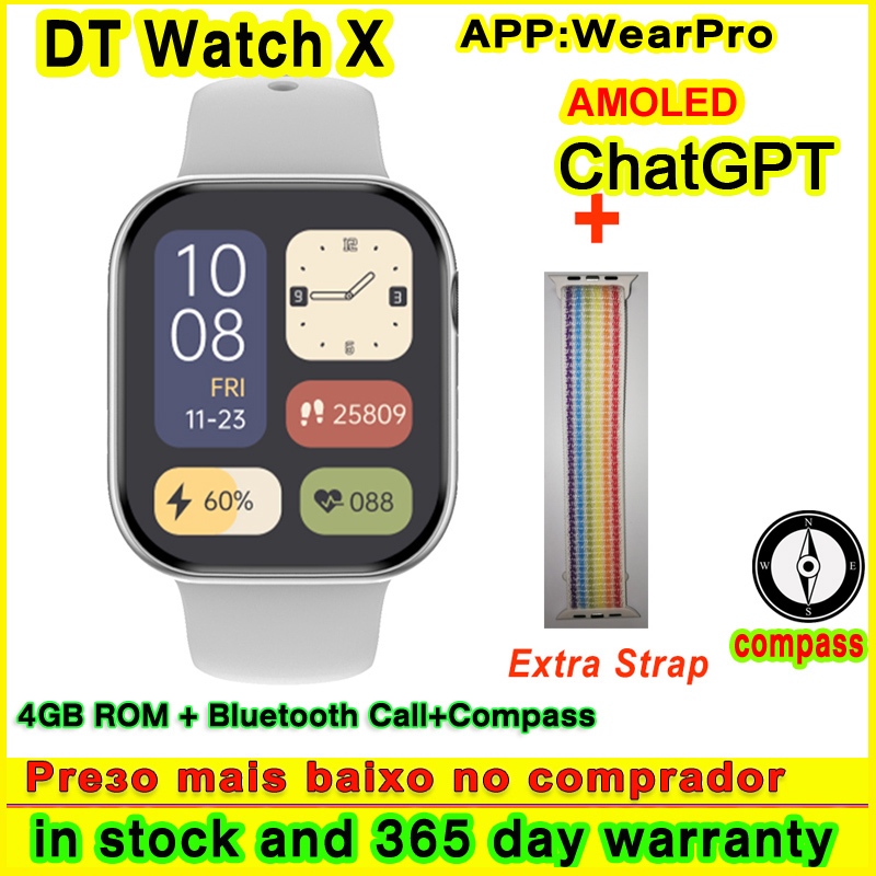 New Series 10 AMOLED DT Watch X Smart Watch 4GB ROM Bluetooth Call ...
