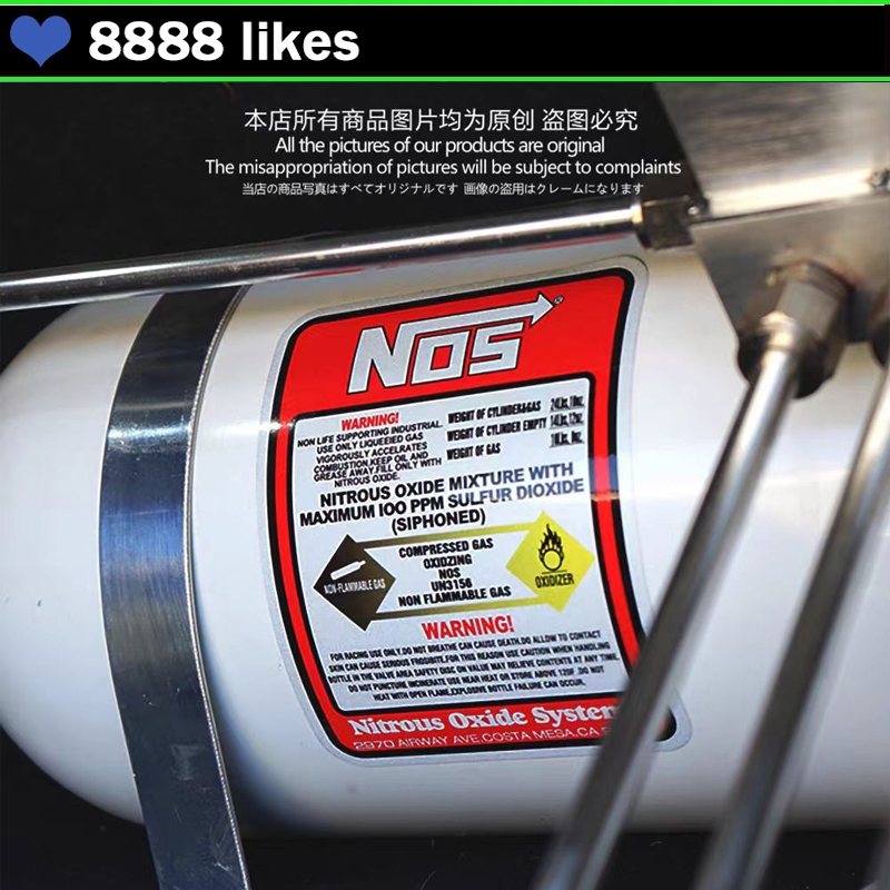 1pc NITROUS OXIDE NOS OXYDE DRIFT TURBO JDM Car Sticker Vinyl Auto ...