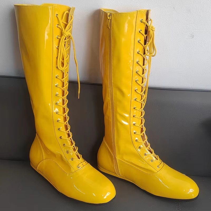 hulk hogan Boots Boys Pro Wrestling Lace-Up Zipper Boots Kids Wrestler ...