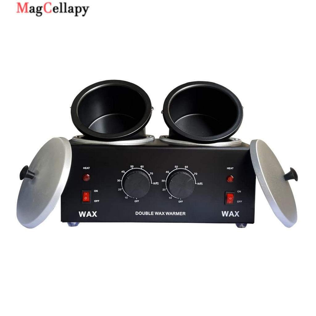 Professional Double Wax Warmer - Fast Heating Hair Removal Waxing Kit ...