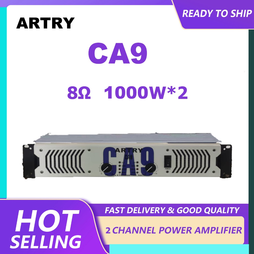 ARTRY CA9 Professional amplifier, two channels, 1000W high-power 8 ohms ...