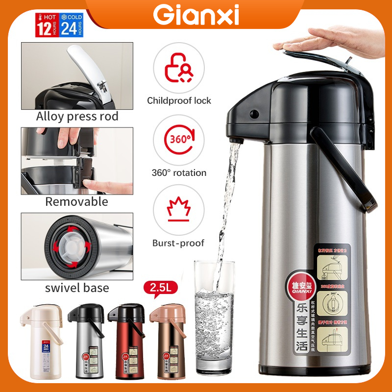 GIANXI Pressing cold water bottle Thermos Warmer Pneumatic Hot Water ...