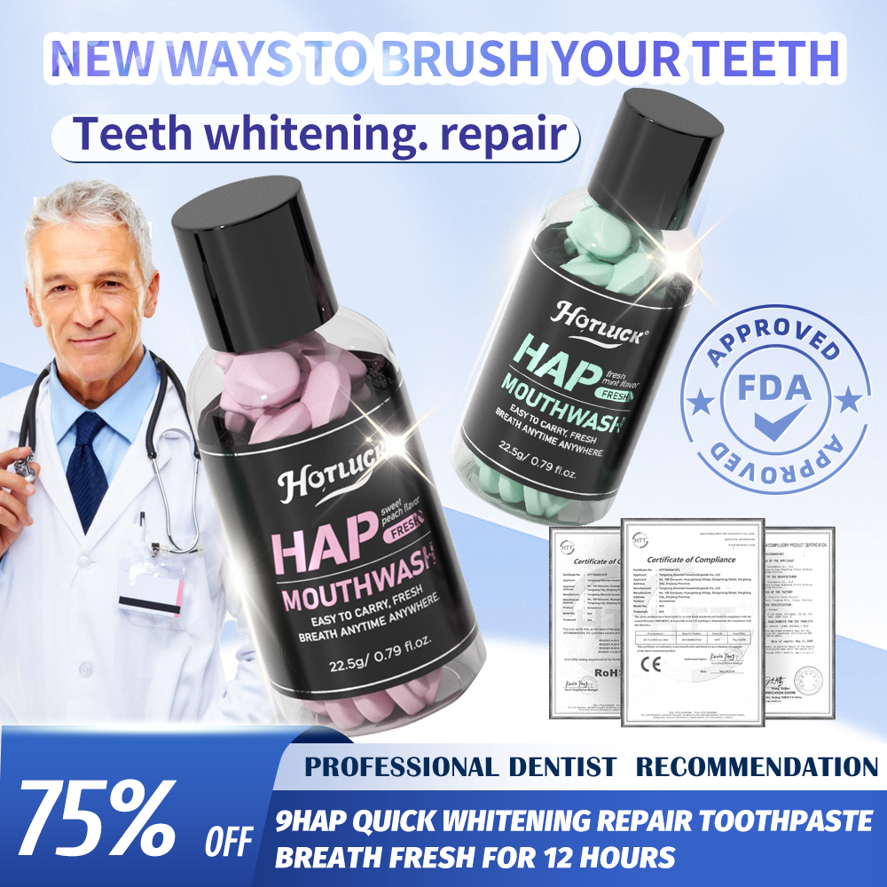 Hotluck Portable Solid Toothpaste Fresh Breath Mouthwash Tablets 30 ...