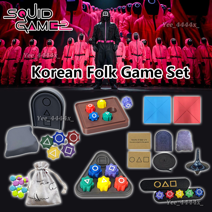 Squid game Korean Traditional Play Game Set Fun Gonggi Stone Catching ...