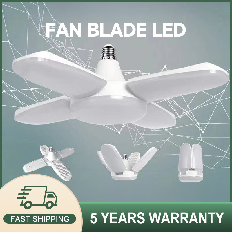 OOKAS LED Foldable Fan Blade Light 6500K Pendant Light E27 100W/120W ...