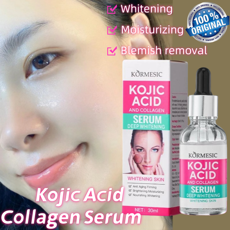 Kojic Acid Serum Whitening Freckle Remove Dark Spots Melasma Brighten Skin Lighten Melanin Anti ...