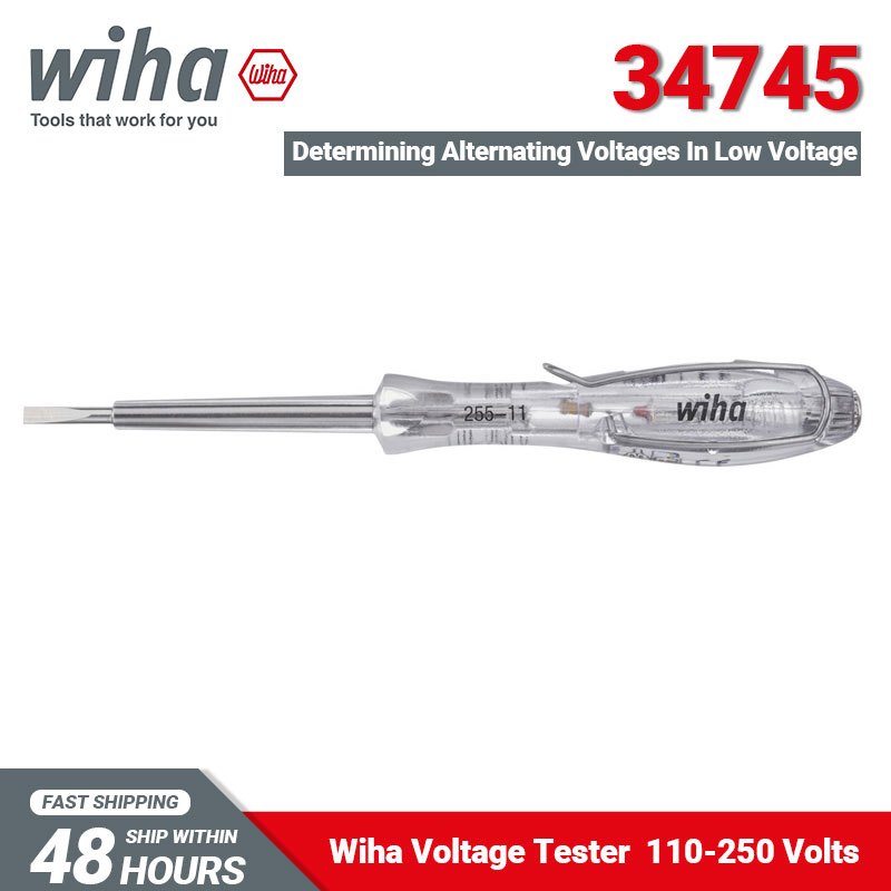 Wiha 34745 Voltage Tester Single-pole 110-250 Volts Electrical Testers ...