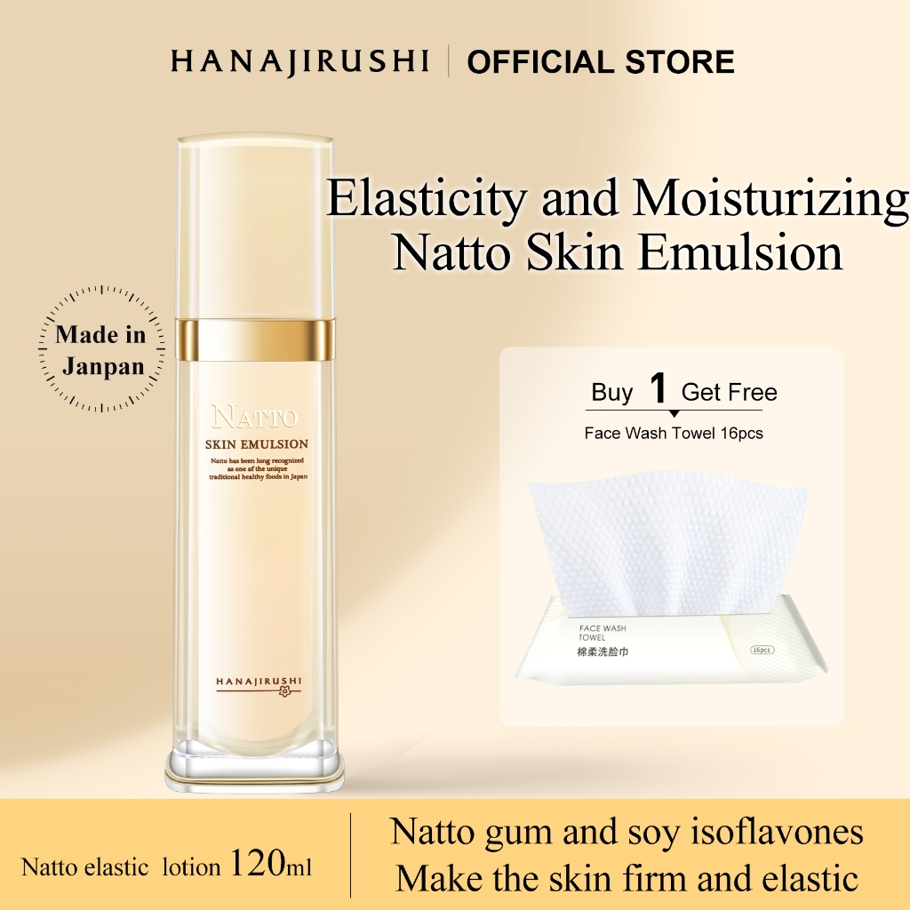 Ramadan Gift Natto Skin Emulsion 120ML HANAJIRUSHI Firming Elastic Moisturing | Shopee Malaysia
