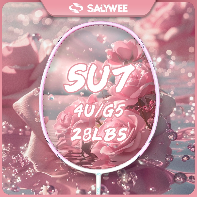 SALYWEE SPORT 4U Badminton Racket Full Carbon Fiber training 28lbs bg66 ...