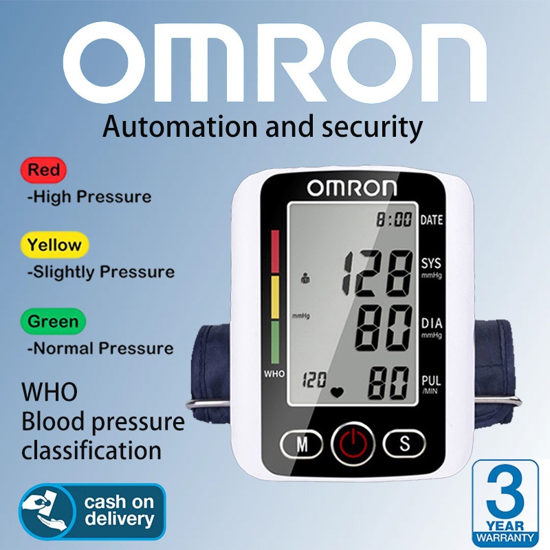 Omron Large Screen Digital Blood Pressure Monitor High Precision Upper ...