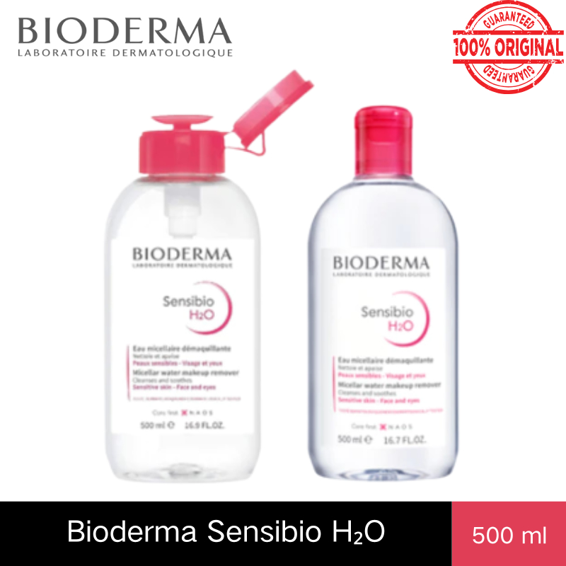 Bioderma Sensibio H2O Make-Up Removing Solution Sensitive Skin 500ml/500ml Pump (EXP: 02/2027 ...