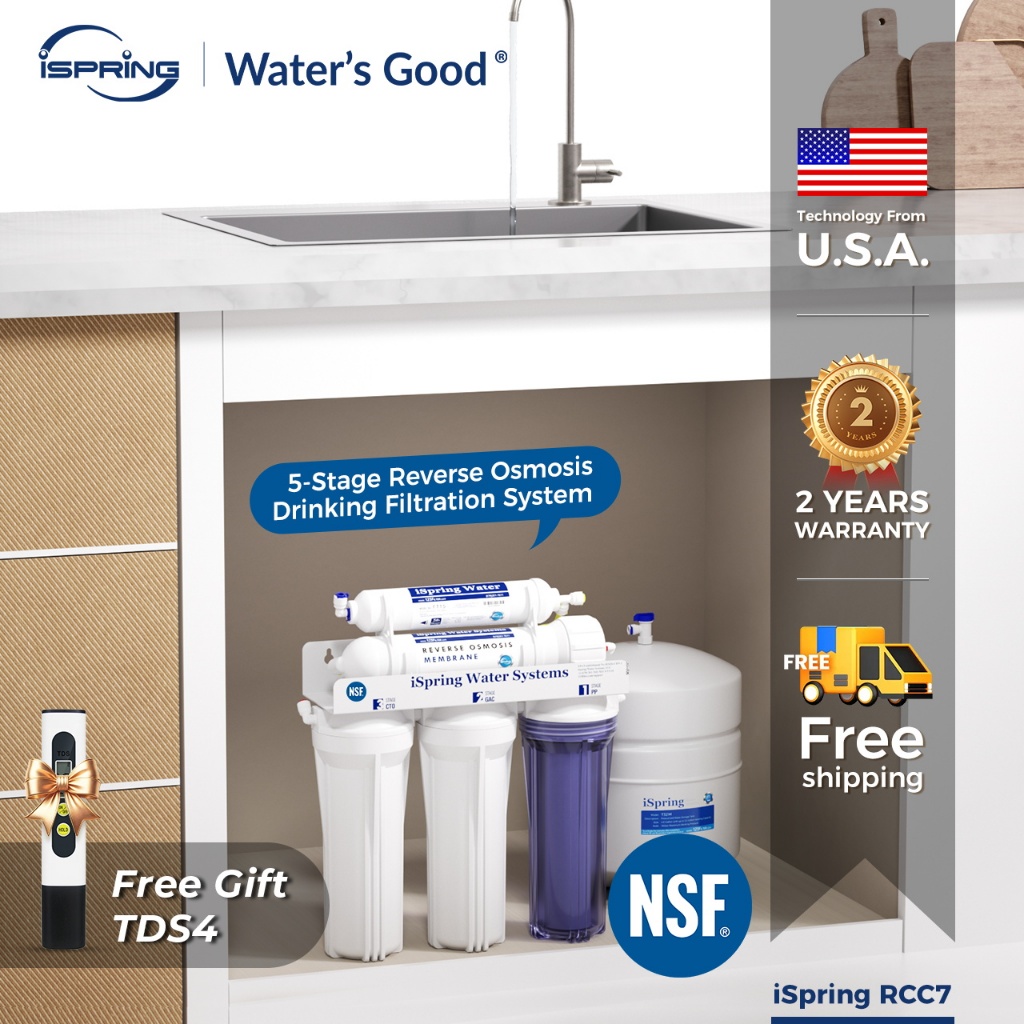 iSpring RCC7 Drinking water Filtration System NSF Certified Under Sink ...