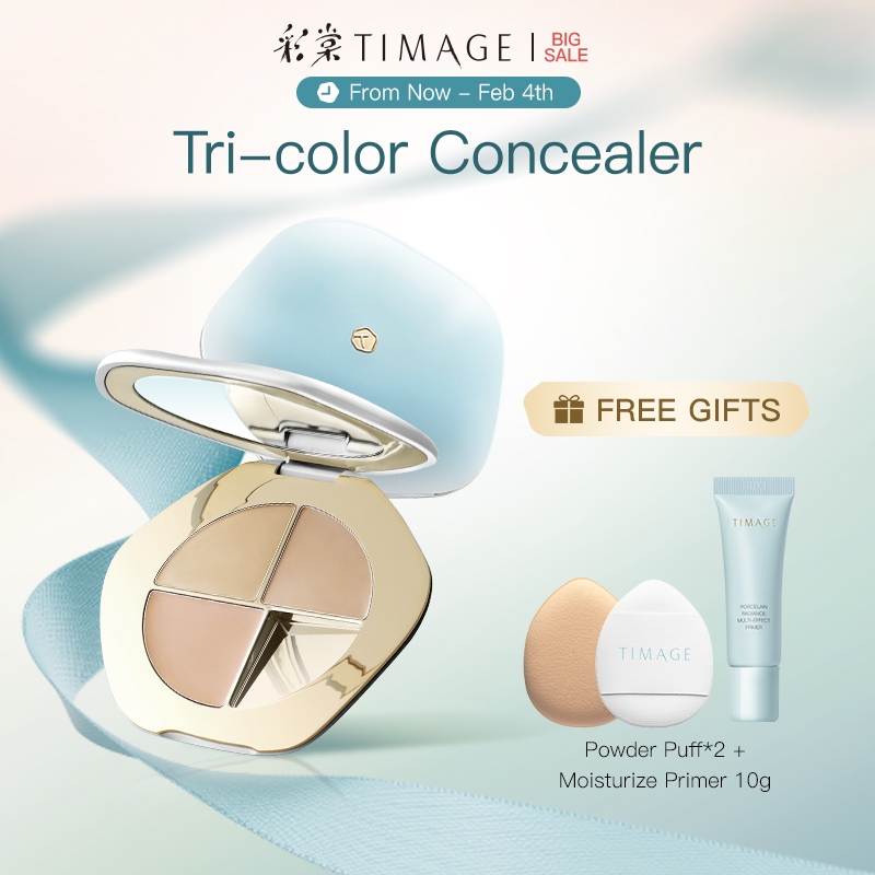 【大马发货】彩棠 TIMAGE 3-Color Concealer Cream Covers Blemishes Acne Dark ...