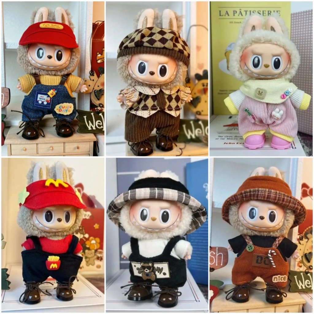 Mini Doll'S Clothes Outfit Accessories For 15-17cm Labubu Idol V1 V2 ...