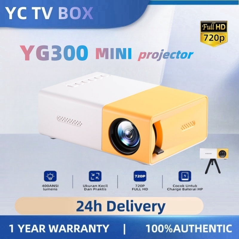 Mini Proyektor LED YG300 / YG-300 / YG 300 LCD Portable Projector Home ...