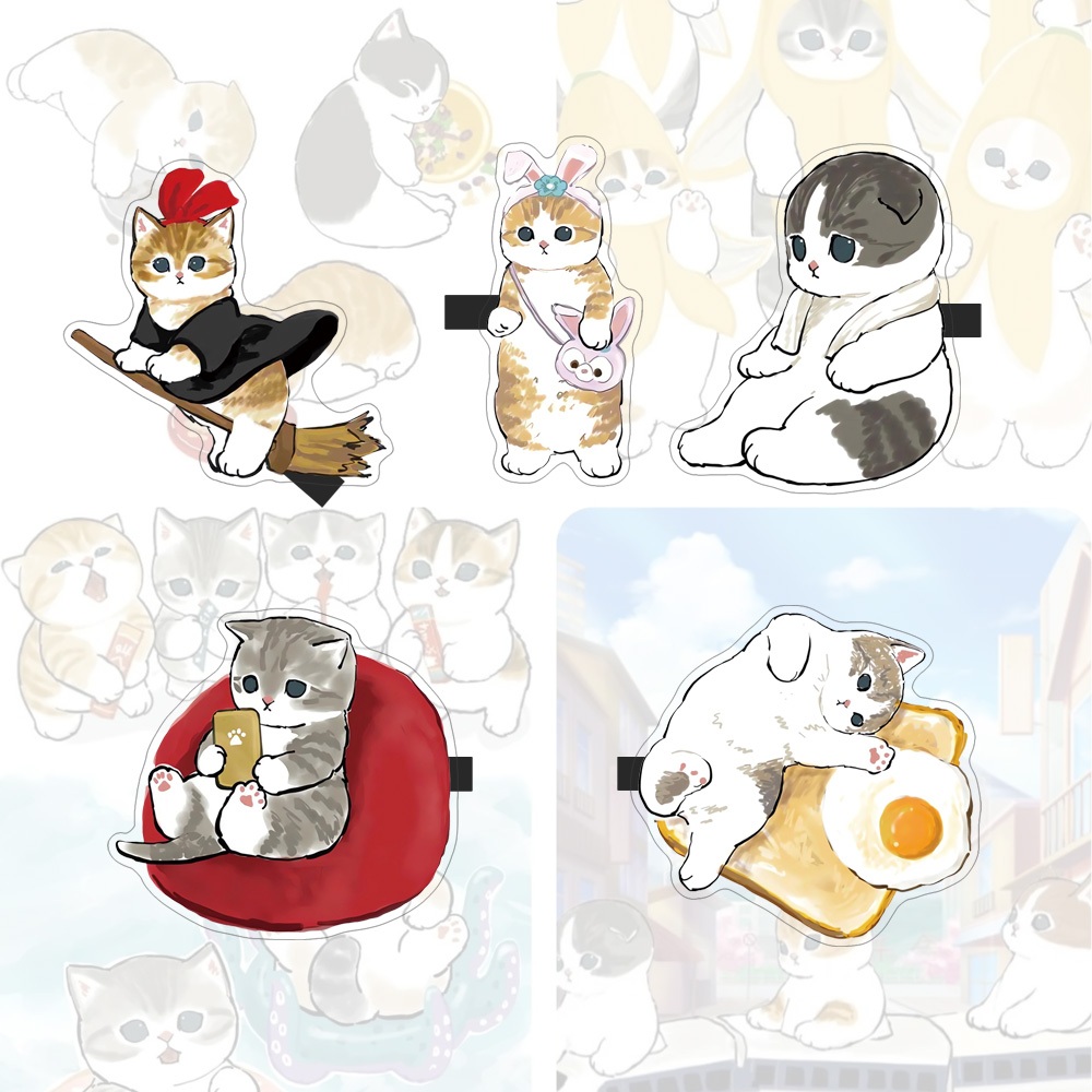 Acrylic Hair Clips Mofusand cat Cartoon Girl Anime Hair Pins Hair ...