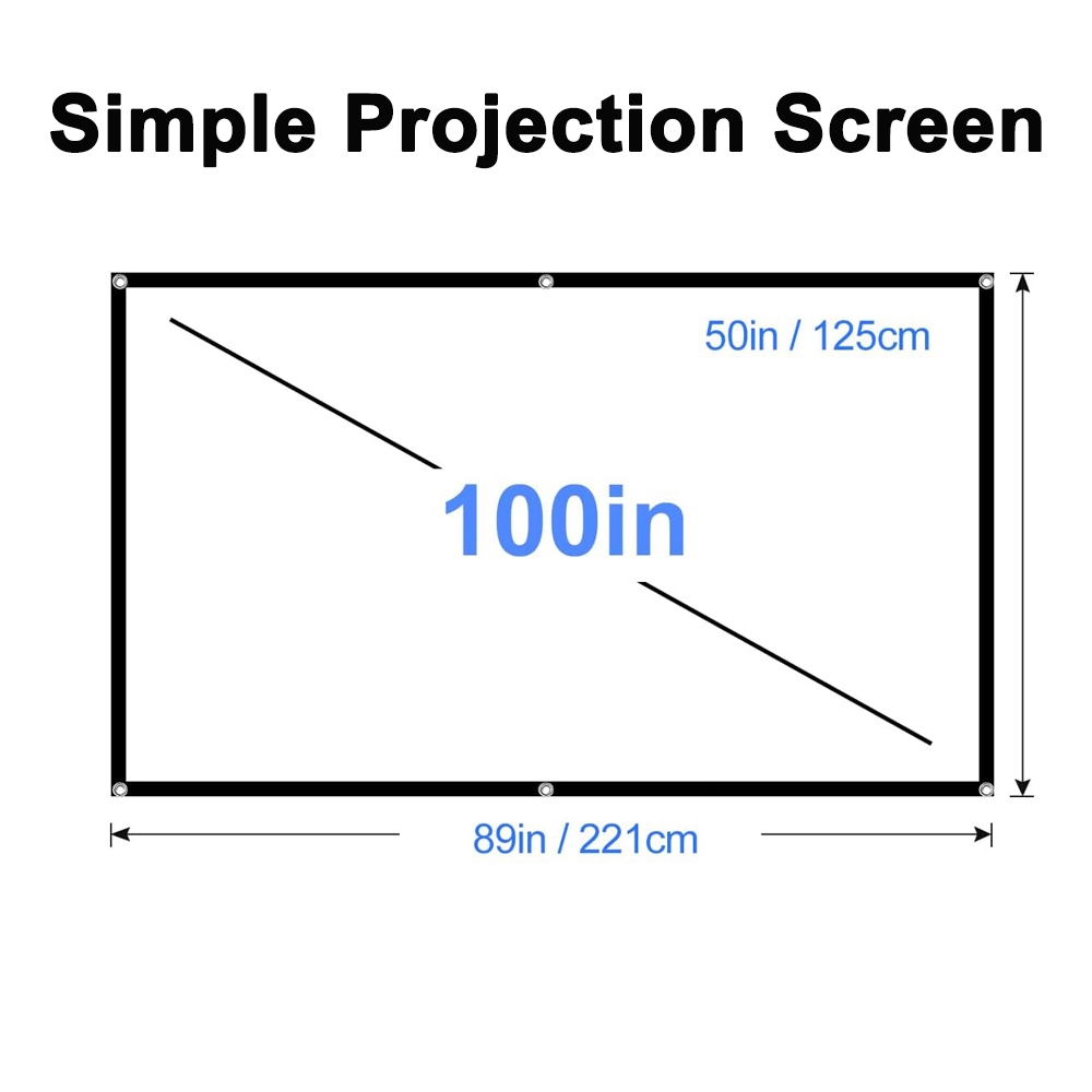 [FREEBIE] Simple Projection Screen 100inch 16:9 Anti-Crease Portable ...