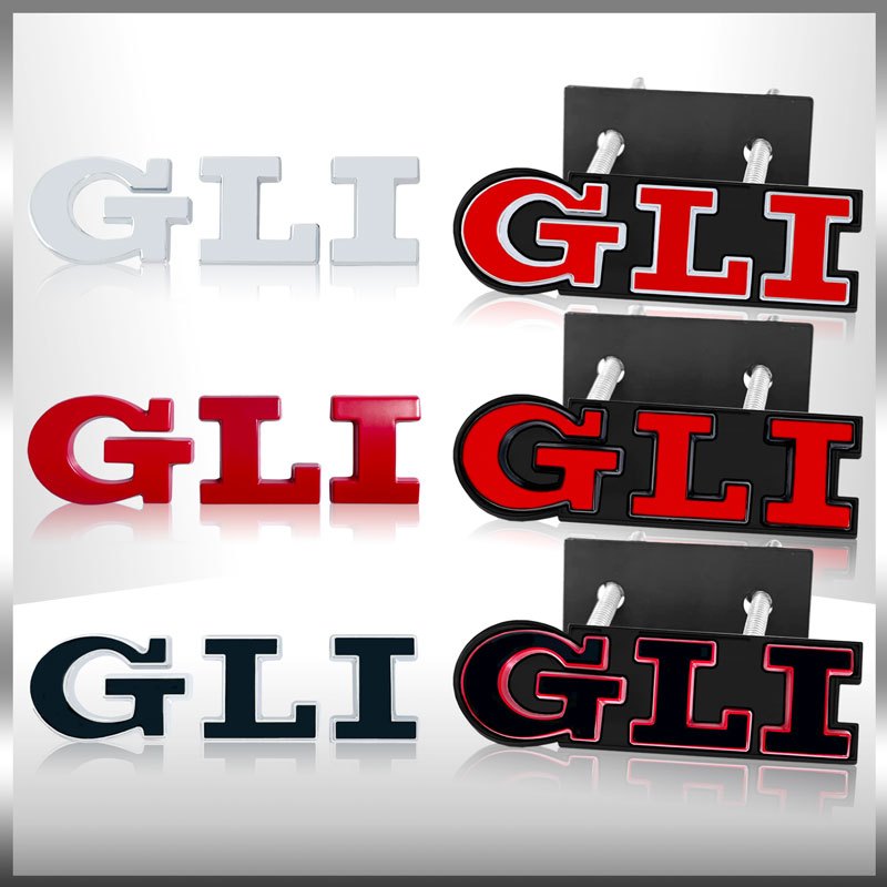3D Metal GLI Logo Front Grill Emblem Stickers Rear Trunk Badge Decals ...