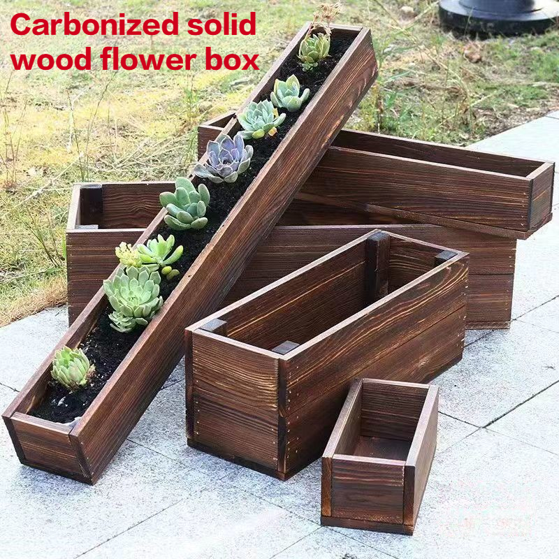 Durable Succulent Combination Small Flower Pot Antiseptic Wood Flower ...