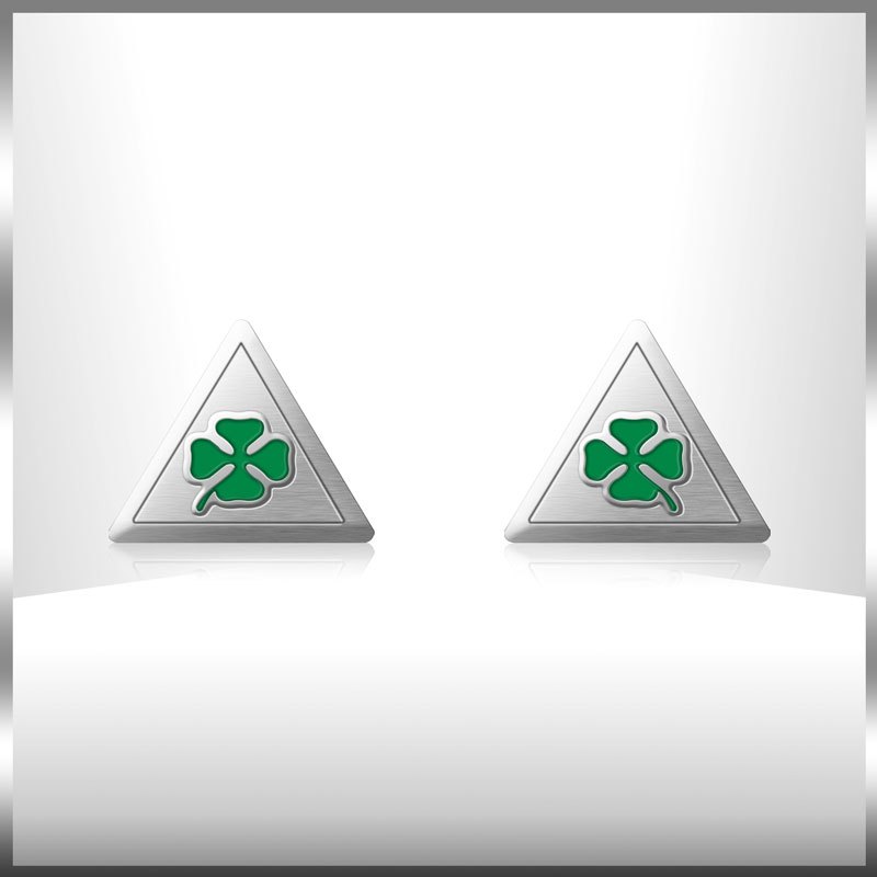 Car Interior Sticker Aluminum Green Four-leaf Clover Emblem Badge Decal ...