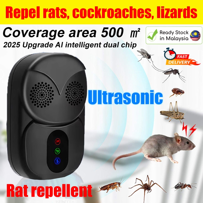 【Penghalau tikus terkuat dalam 100 tahun】 Rat repellent ultrasonic ...
