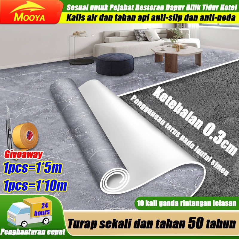 Tahan lama selama 50 tahun Tikar Getah tebal 1 gulung 3MM vinyl ...