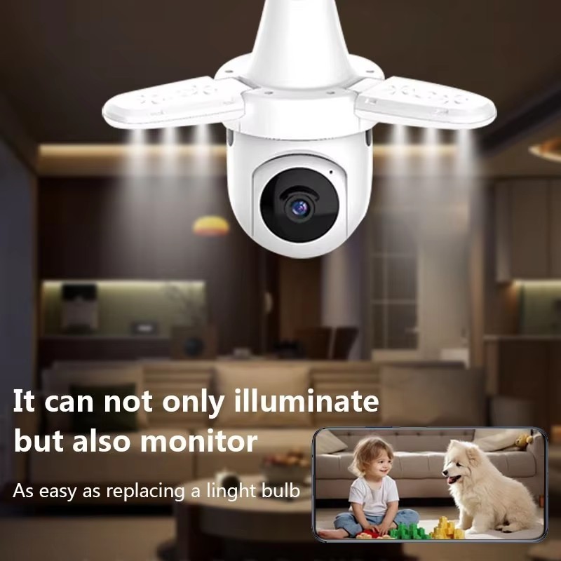 CCTV bulb camera 1080P panoramic WiFi camera Bulb cameras IR Night ...