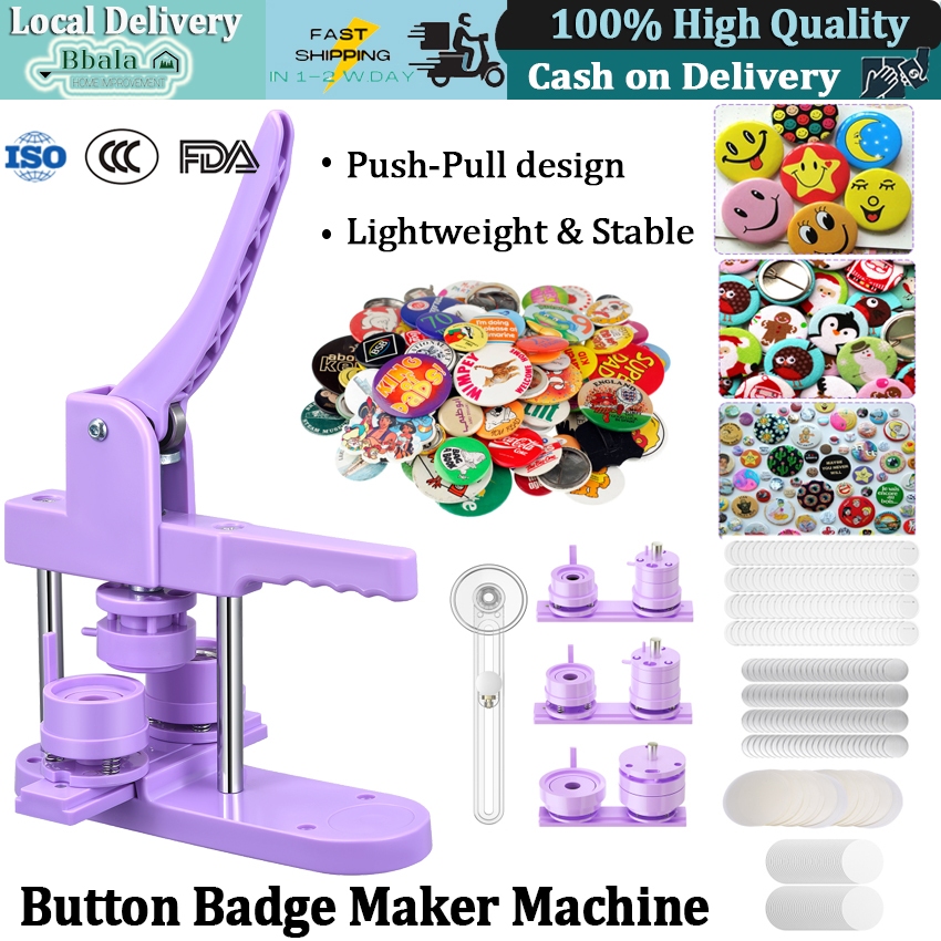 ⚡️Local Delivery⚡️ Button Badge Maker Machine, Different size mold ,25 ...