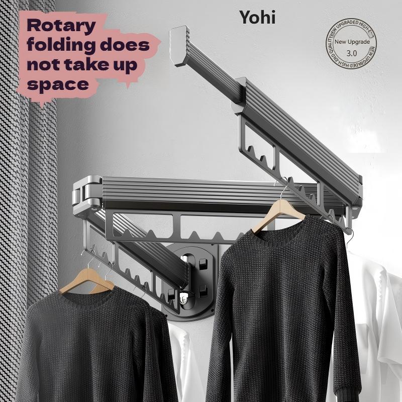 ️Ready stock ️ Wall Mounted Clothes Drying Rack Retractable Fold Away ...