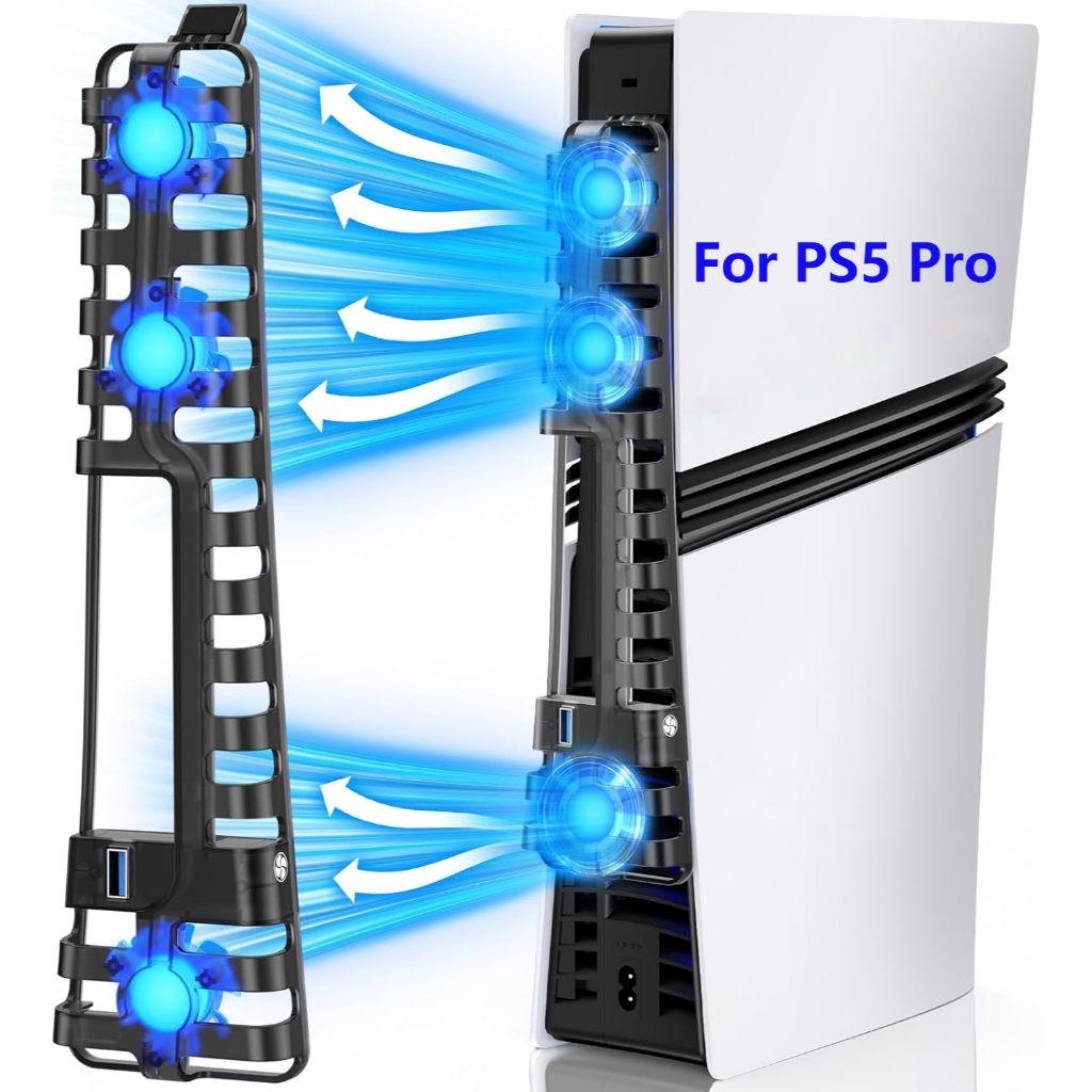 DOBE Blue Light Cooling Fan for PS5 Pro Console, with Memory Function ...