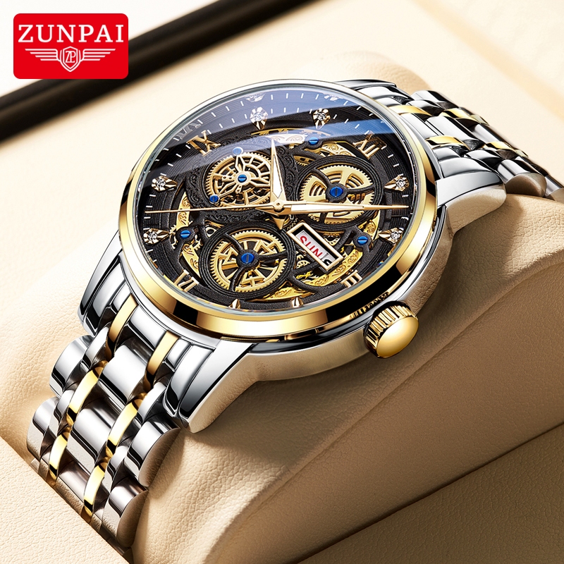 ZUNPAI Jam Tangan Lelaki Original Waterproof Stainless Steel Luxury ...