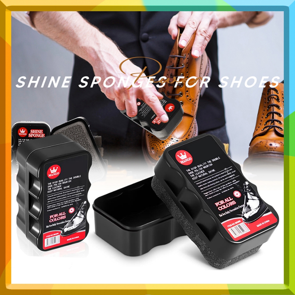 Shoe Shine Sponge | Instant Shine Polish for Leather Shoes, Boots ...