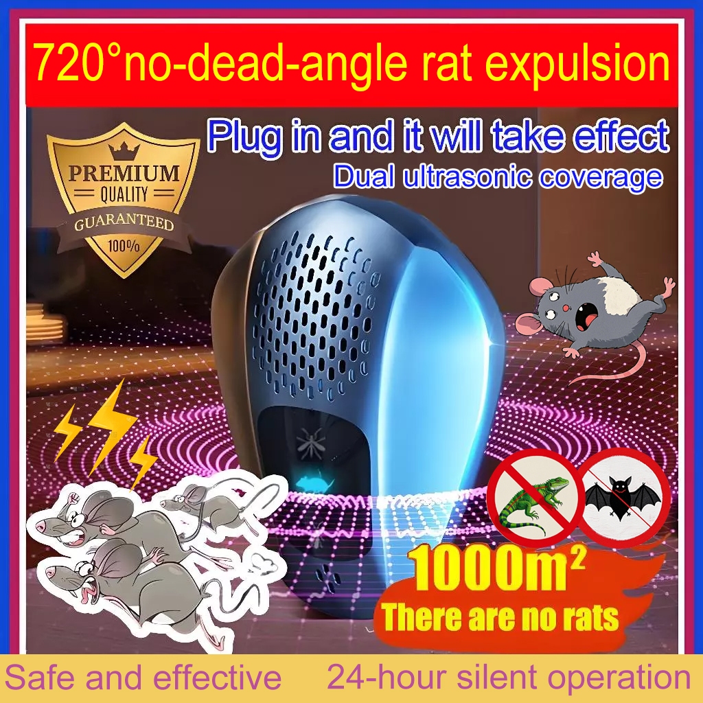 Safe and effective Rat Repellent Ultrasonic for home 720°Full coverage ...