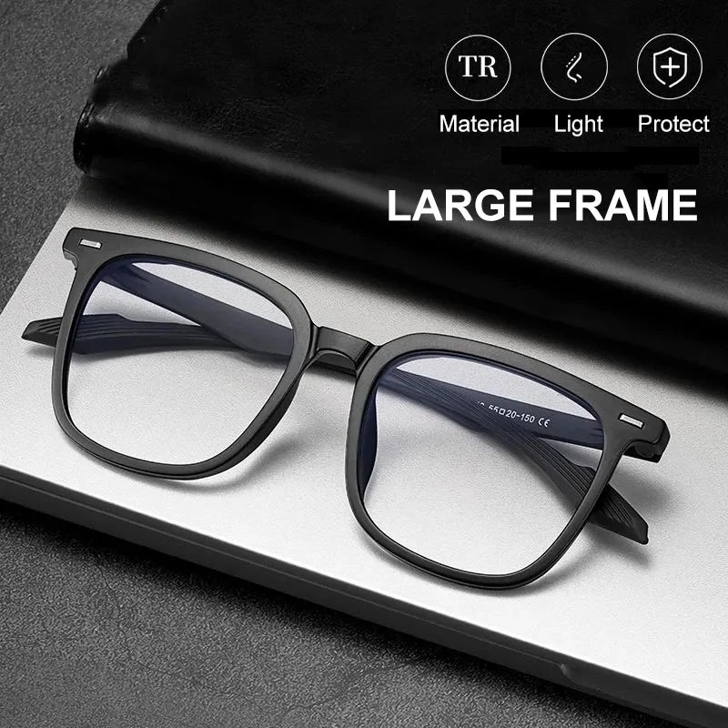 55mm Big Face Flexible TR90 Large Frame Ultra Light Anti Blue Light ...