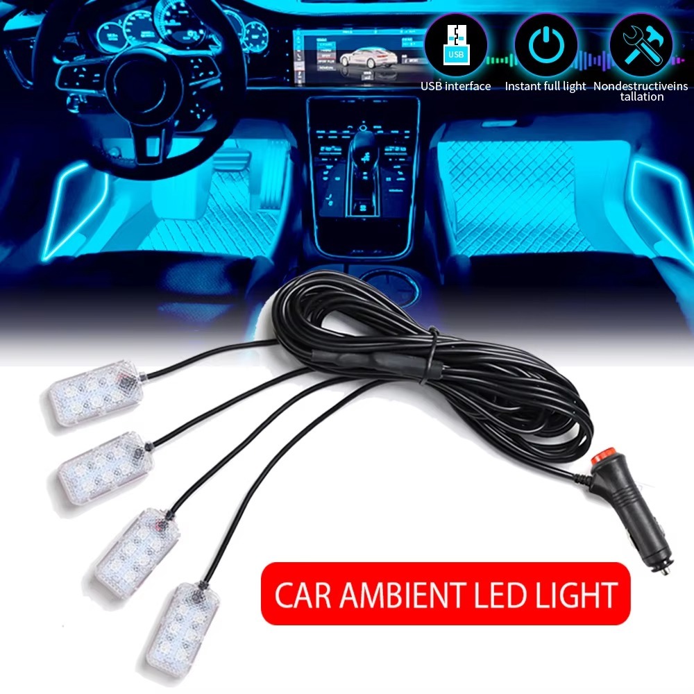 LED Ambient Lighting For Car Interior with USB Backlight Lighting 5V ...