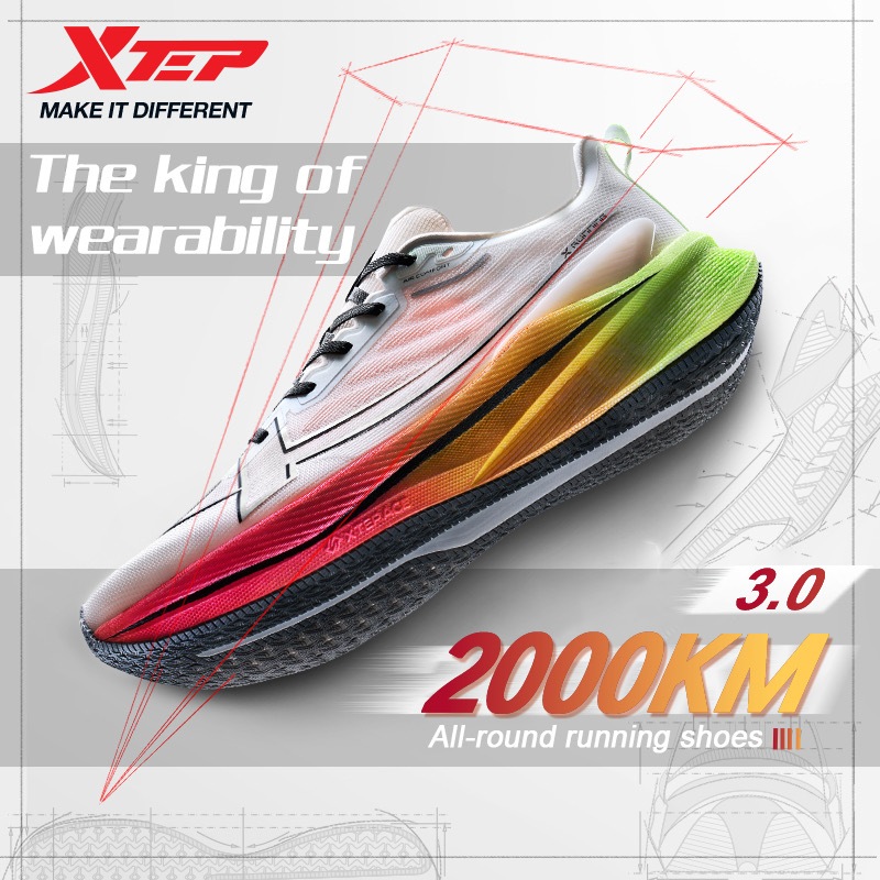 【XTEP】2000KM 3.0 | The king of wearability Unisex running shoes ...