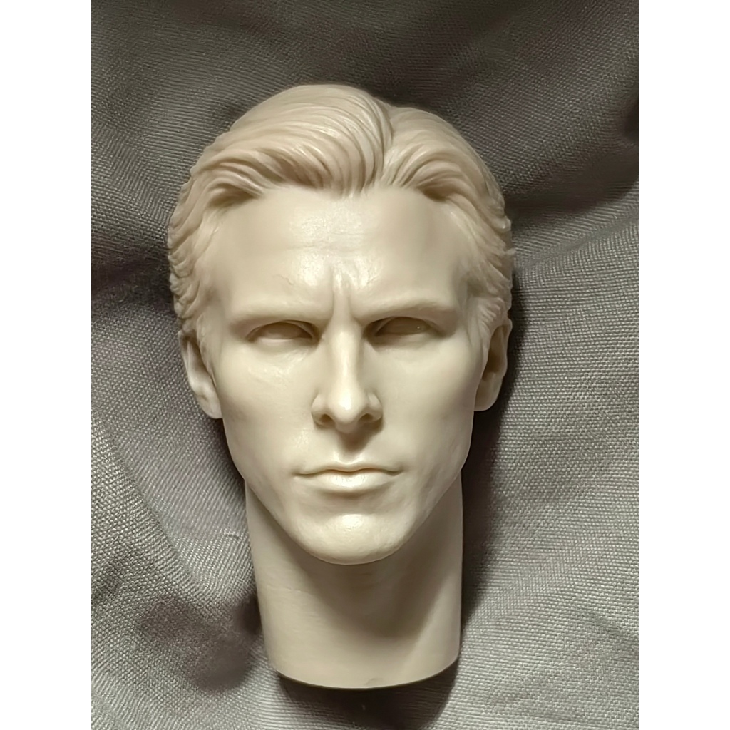 Unpainted 1/6 Scale Christian Bale Head Sculpt Model Fit For 12 inches ...