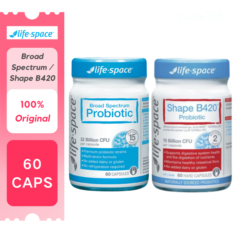 Life Space Probiotic Broad Spectrum Probiotic and Shape B420 60 ...