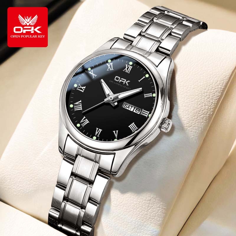 OPK Jam Tangan Perempuan Original Quartz Waterproof Stainless Steel ...