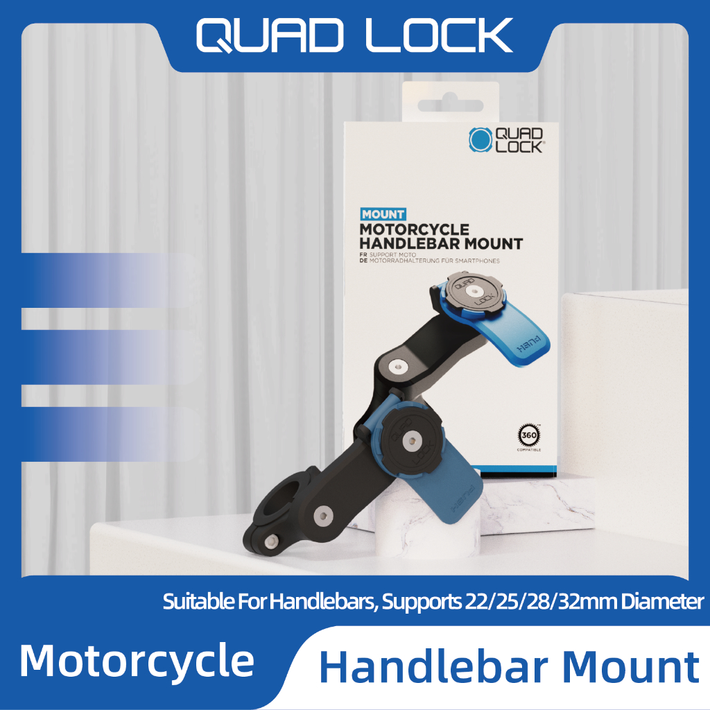 Quad Lock Mount Handlebar Mounts Suitable For Motorbikes Bikes Road ...