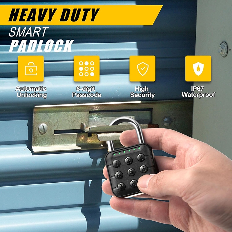 Keyless Combination Locker Lock 6 Digit Codes Padlock for Outdoor Easy ...