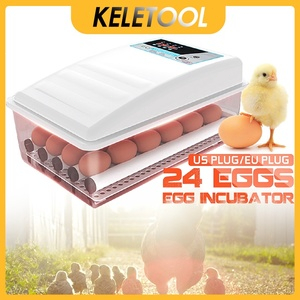24 Egg Incubators Automatic Chick Hatching Egg Tray LED Digital Display ...