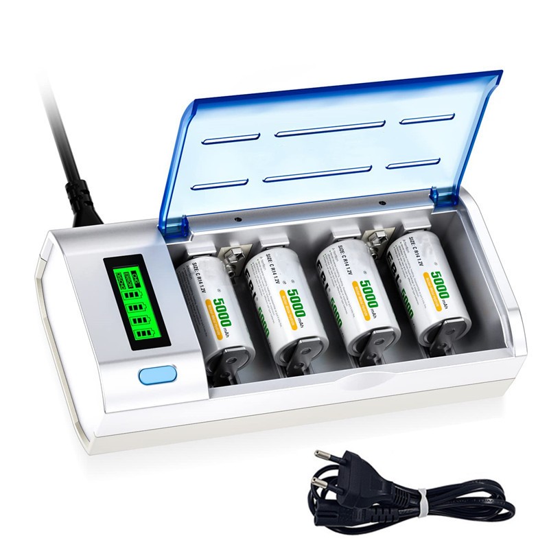 US/EU Plugs New Rechargeable LCD Display Smart Screen Battery Charger ...