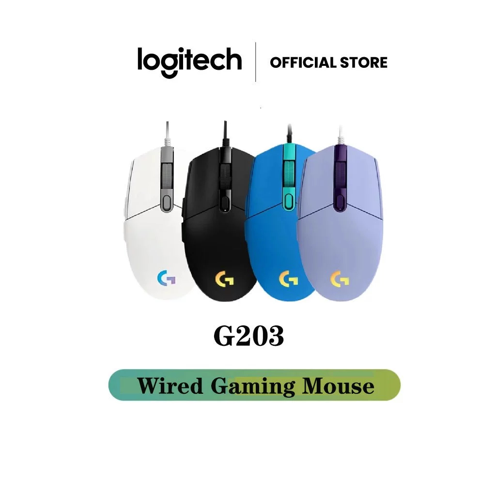 Logitech Gaming Mouse G203 2nd Gen 8,000 DPI, Rainbow Optical Effect ...